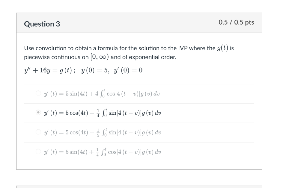 Solved Use convolution to obtain a formula for the solution | Chegg.com