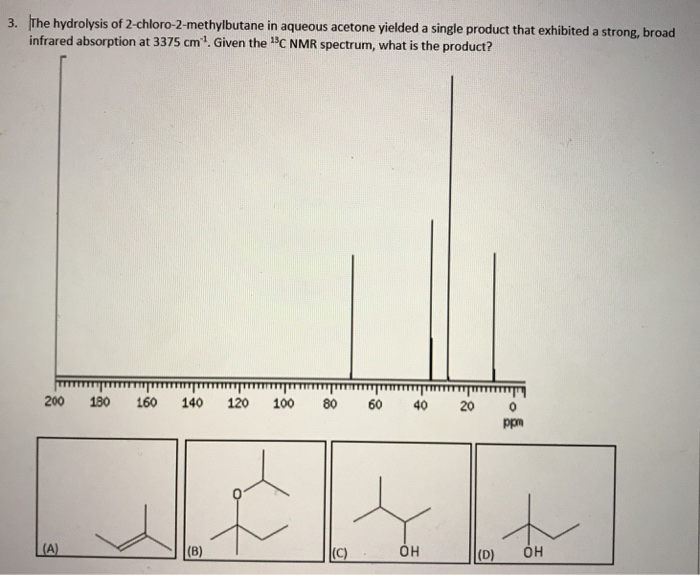 Solved 3. The hydrolysis of 2-chloro-2-methylbutane in | Chegg.com