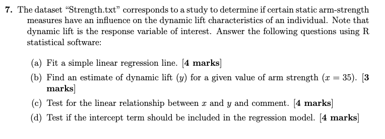 Solved Below is the Strength.txt Individual Dynamic_Lift | Chegg.com