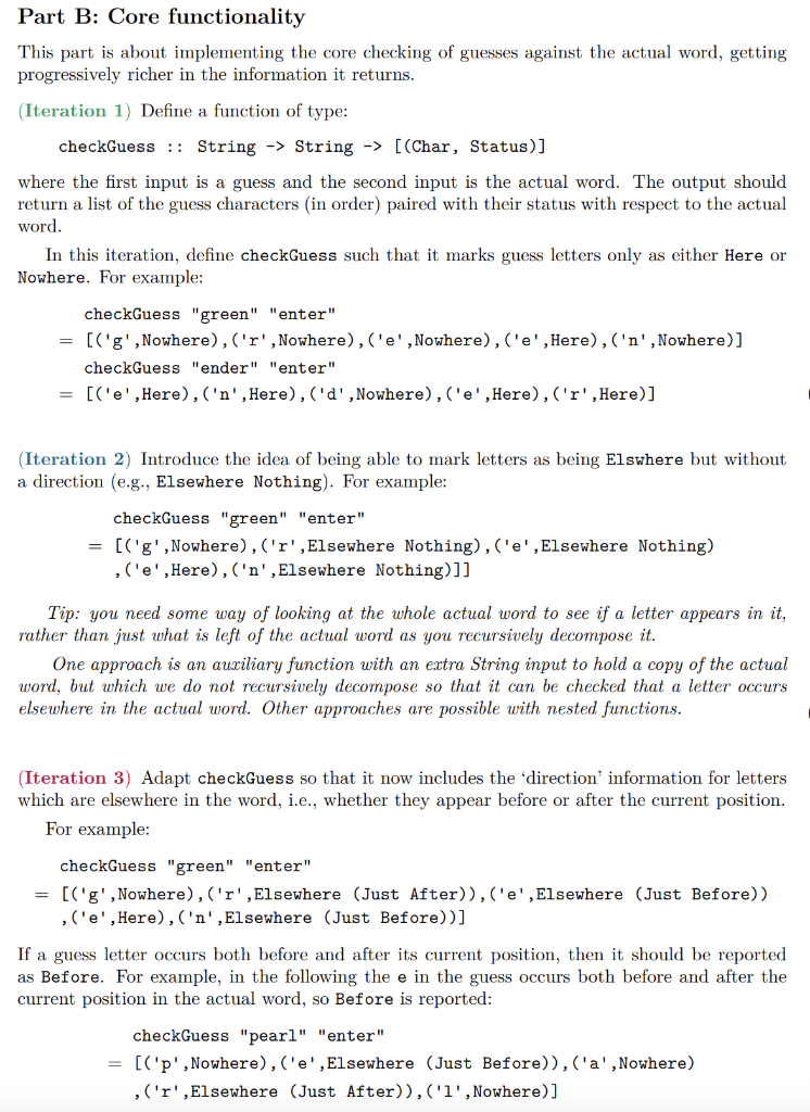 Solved Haskel need to be done on Haskell The aim of this | Chegg.com