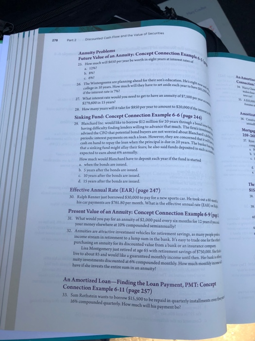Solved 2Part Discounted Cash Flow and the Value of | Chegg.com