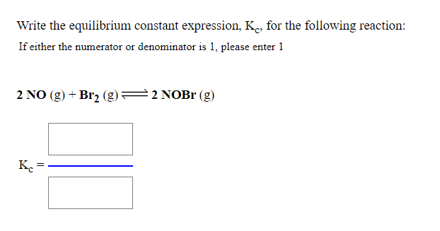 Solved Write the equilibrium constant expression, K., for | Chegg.com