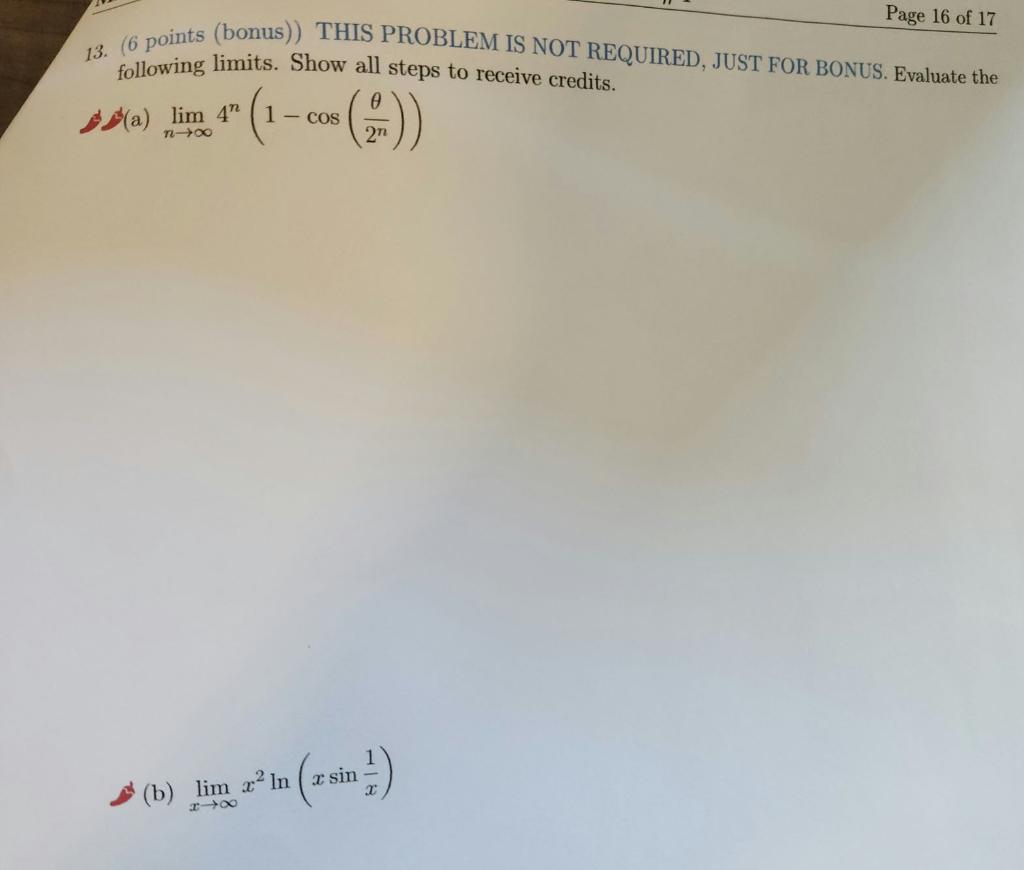 Solved 13. (6 points (bonus)) THIS PROBLEM IS NOT REQUIRED, | Chegg.com