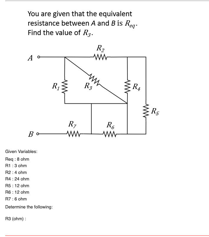 Solved You are given that the equivalent resistance between | Chegg.com