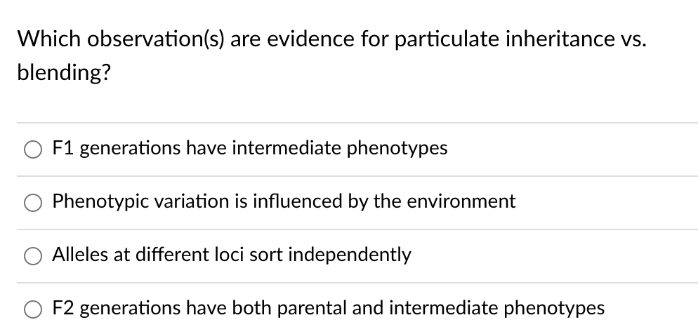Solved Which observation(s) are evidence for particulate | Chegg.com