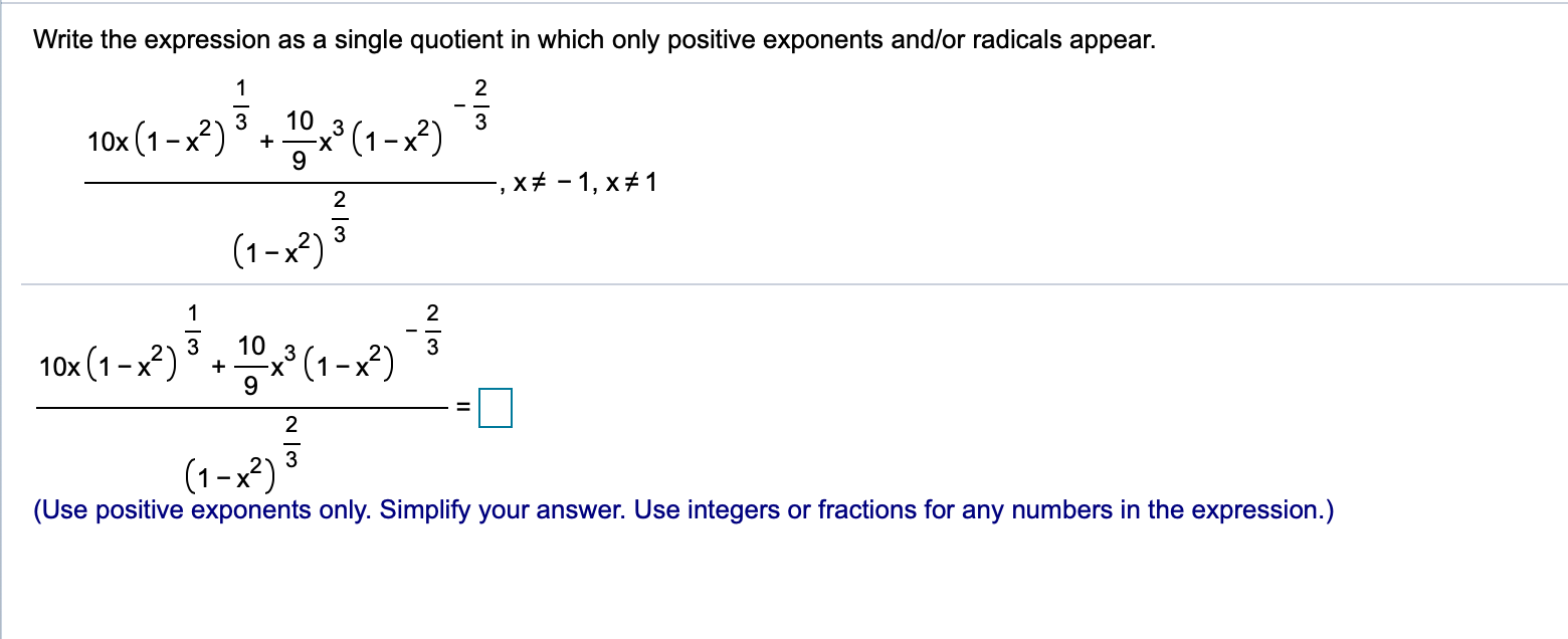 Solved Write the expression as a single quotient in which | Chegg.com