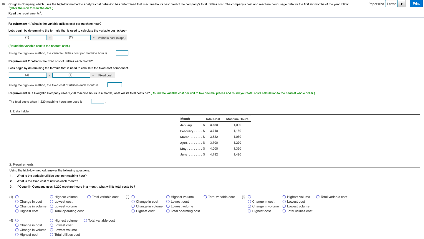 Solved (Round the variable cost to the nearest cent.) Using | Chegg.com