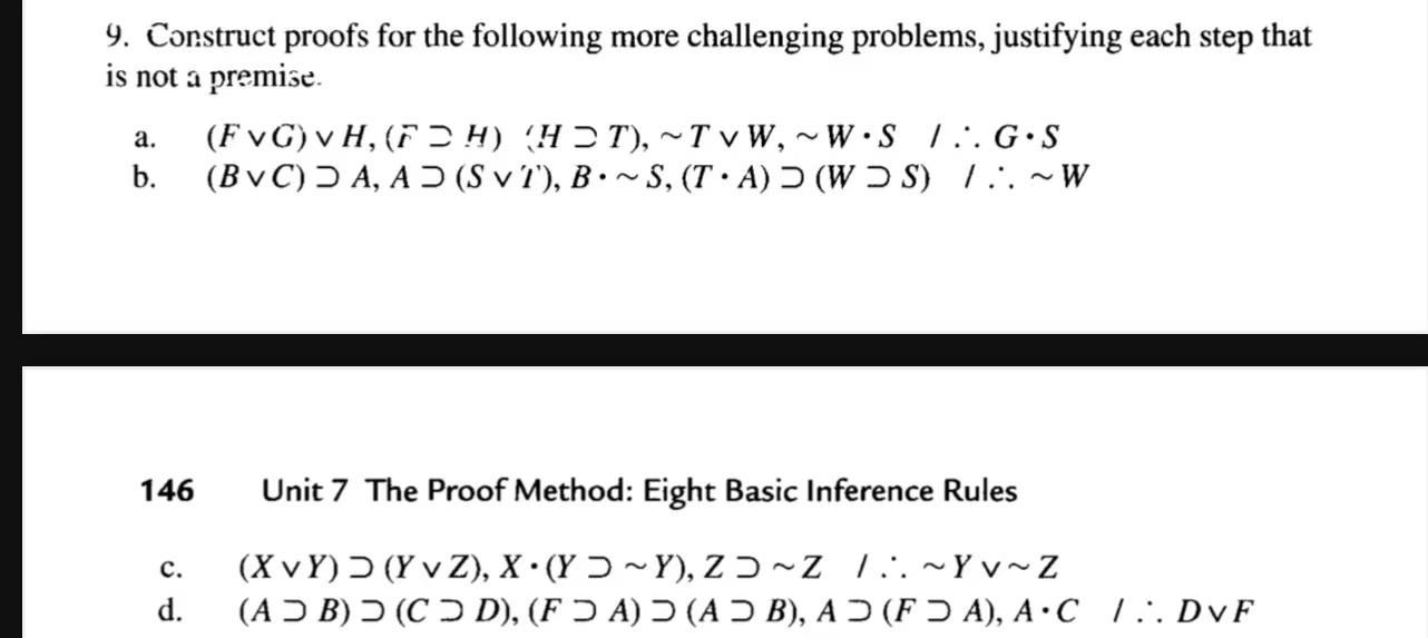 Construct proofs for the following more challenging | Chegg.com