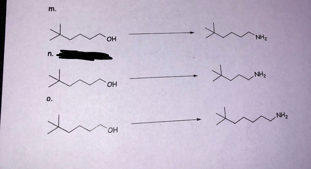 Solved m. OH n. NH2 OH O. NH2 OH | Chegg.com