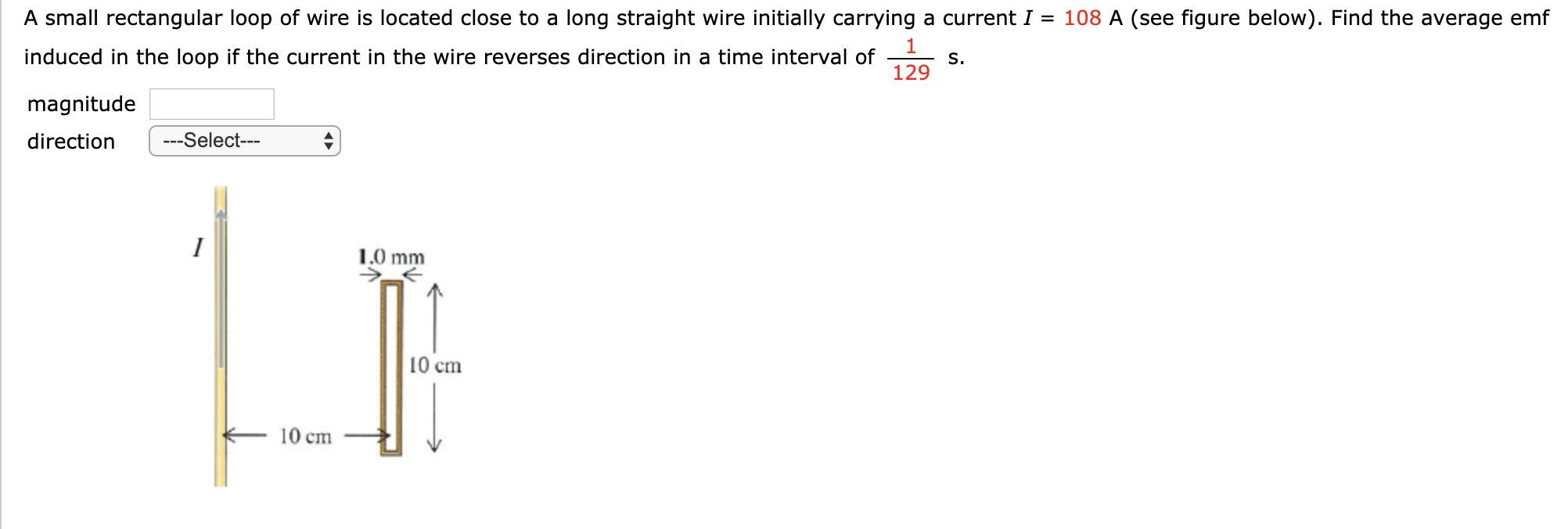 Solved A small rectangular loop of wire is located close to | Chegg.com