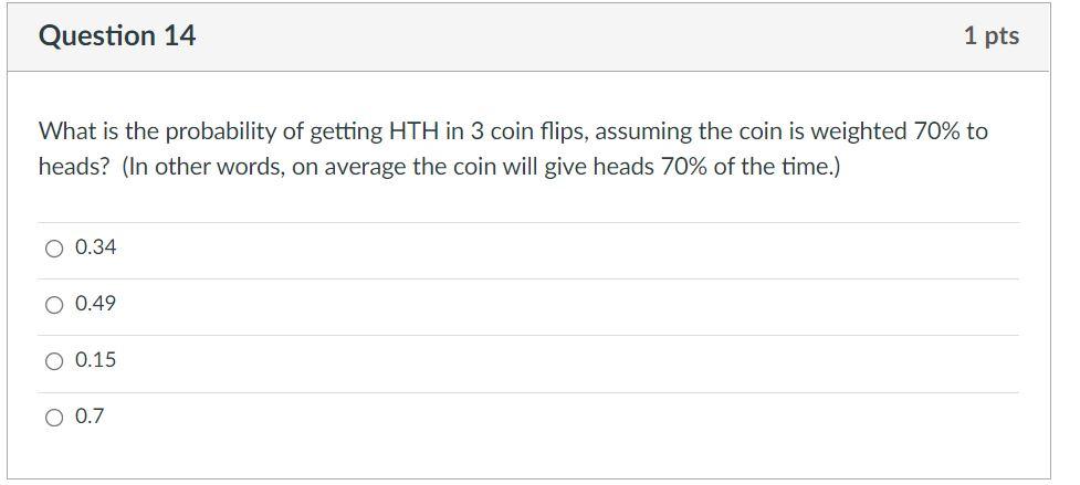 Solved What is the probability of getting HTH in 3 coin | Chegg.com