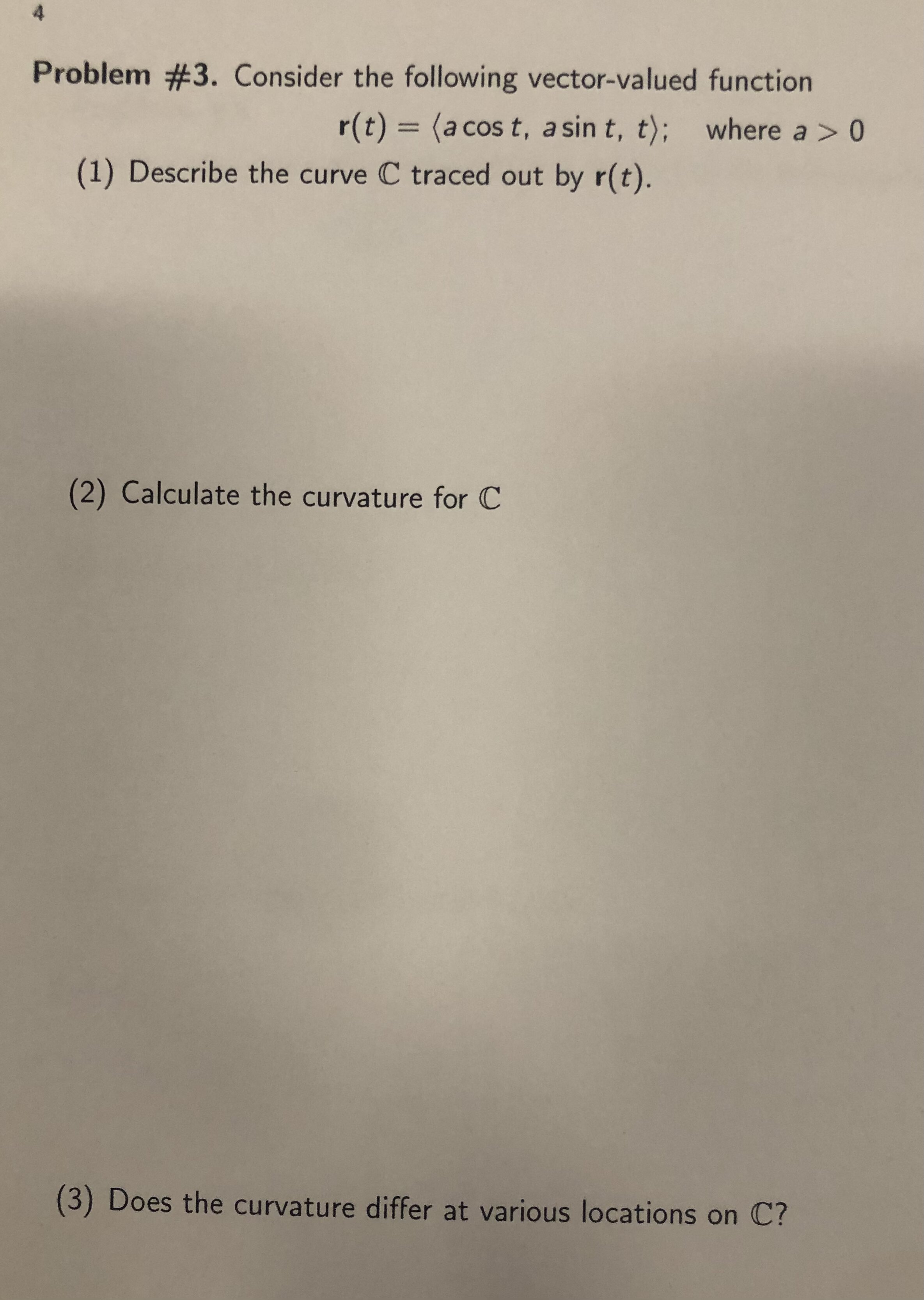 Solved Problem #3. ﻿Consider the following vector-valued | Chegg.com