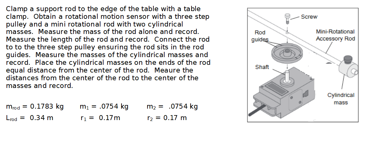 Solved Angular Speed 1. Place 50 g on the hanger and record | Chegg.com