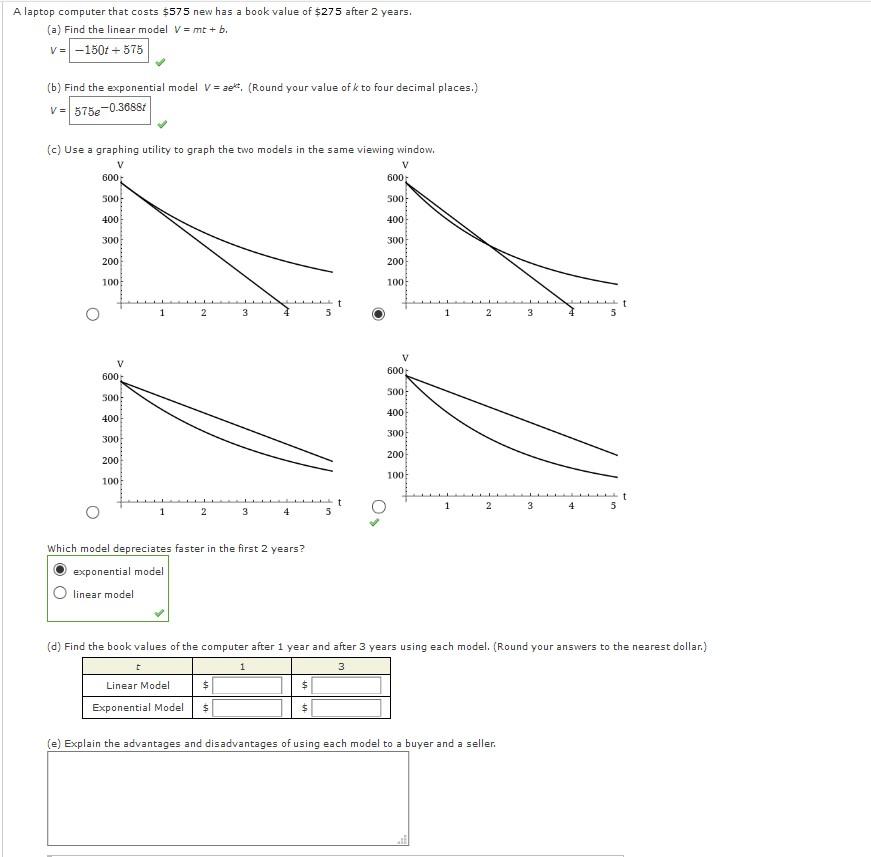 Solved A laptop computer that costs $575 new has a book | Chegg.com