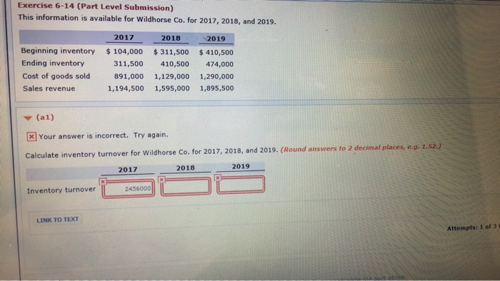 Solved Exercise 6-14 (Part Level Submission) This | Chegg.com