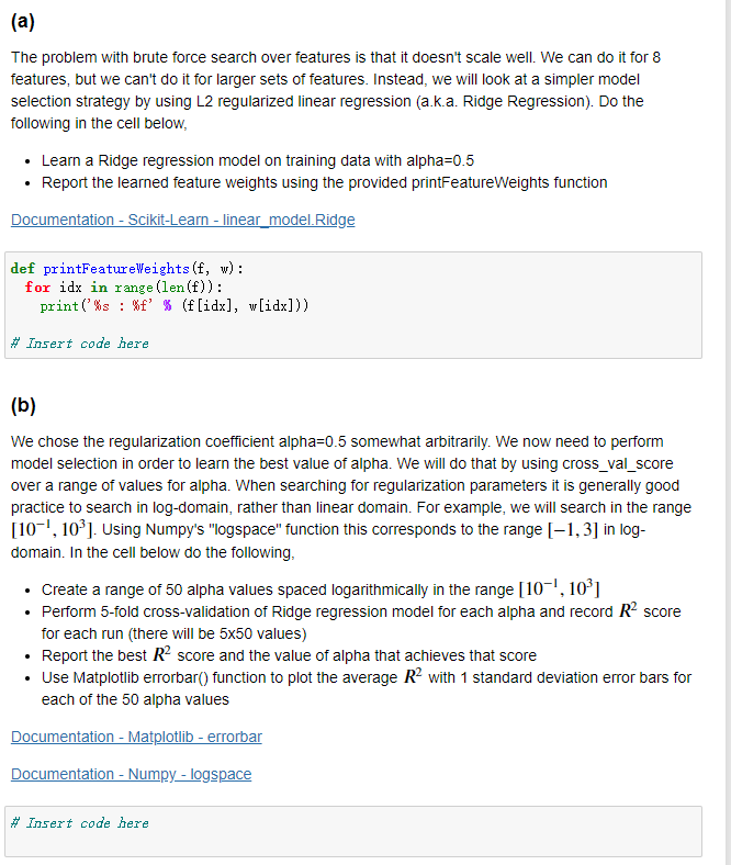 (a) The problem with brute force search over features | Chegg.com