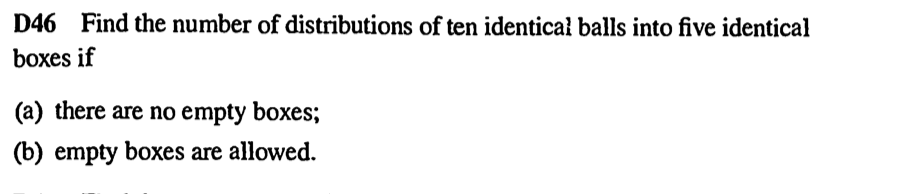 Solved D46 Find the number of distributions of ten identical | Chegg.com