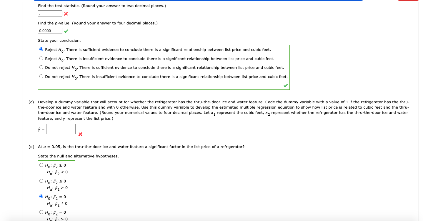 Solved \begin{tabular}{|l|c|c|} \hline Model & Cu. Ft. & | Chegg.com