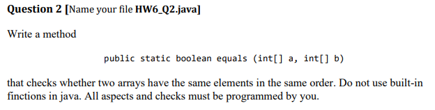 Solved Question 2 [Name your file HW6_22.java] Write a | Chegg.com