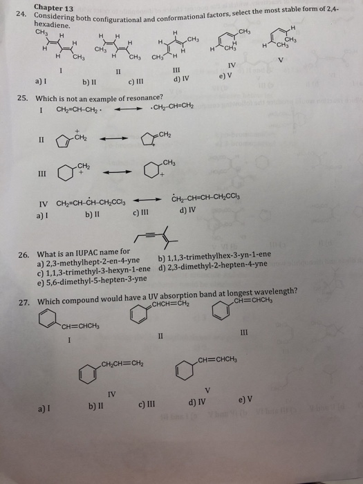 Solved Chapter 13 figurational and conformational factors, | Chegg.com