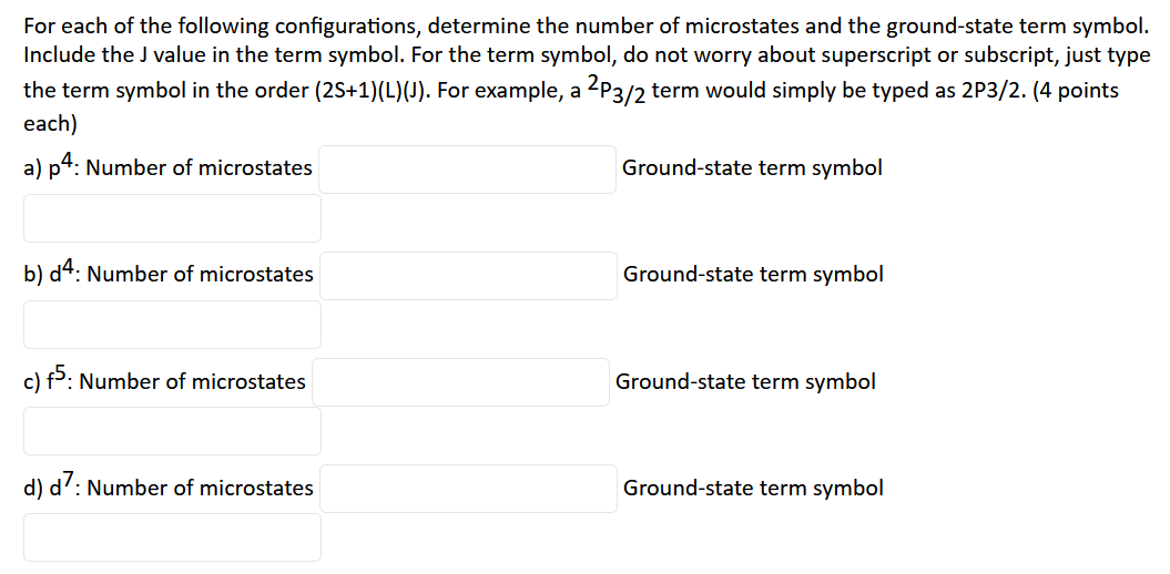 Solved For each of the following configurations, determine | Chegg.com