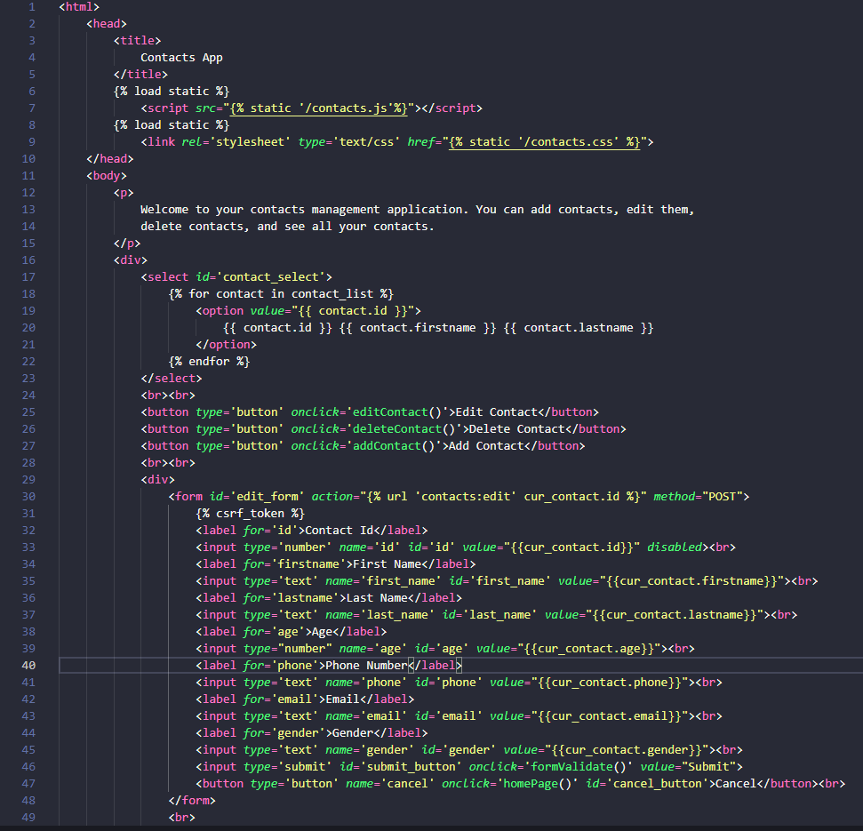 I'm trying to render an html called "editform.html so | Chegg.com