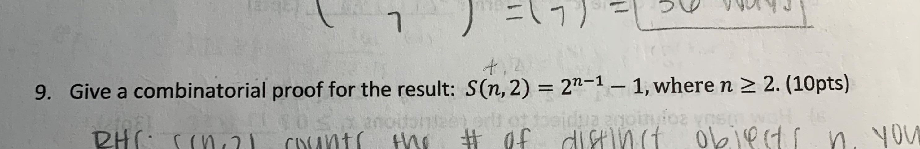 Solved Combinatorial Proof With Cases 