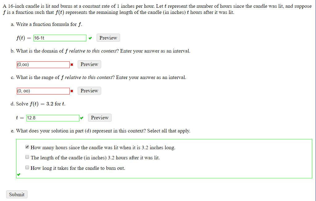 Solved A 16-inch candle is lit and burns at a constant rate | Chegg.com