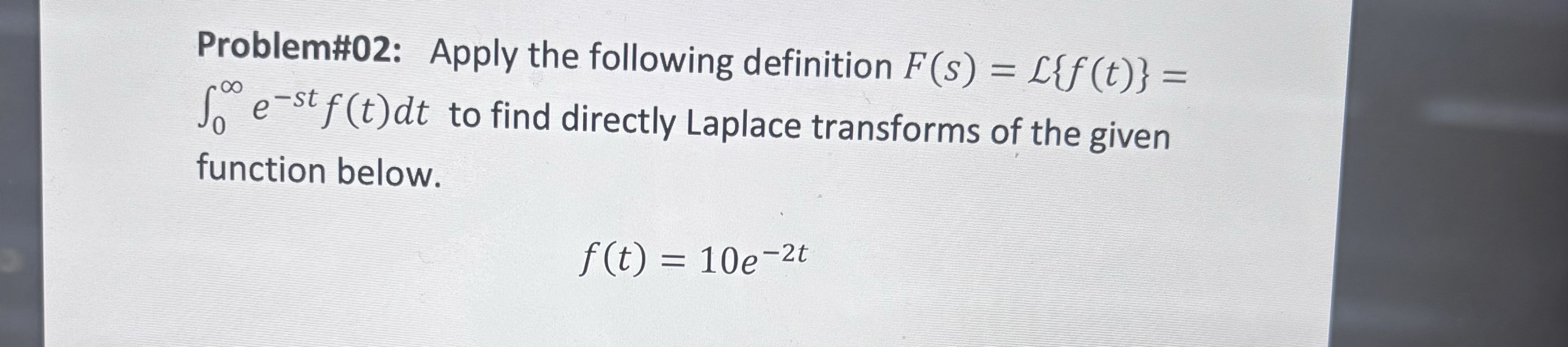 Solved Problem#02: Apply the following definition | Chegg.com