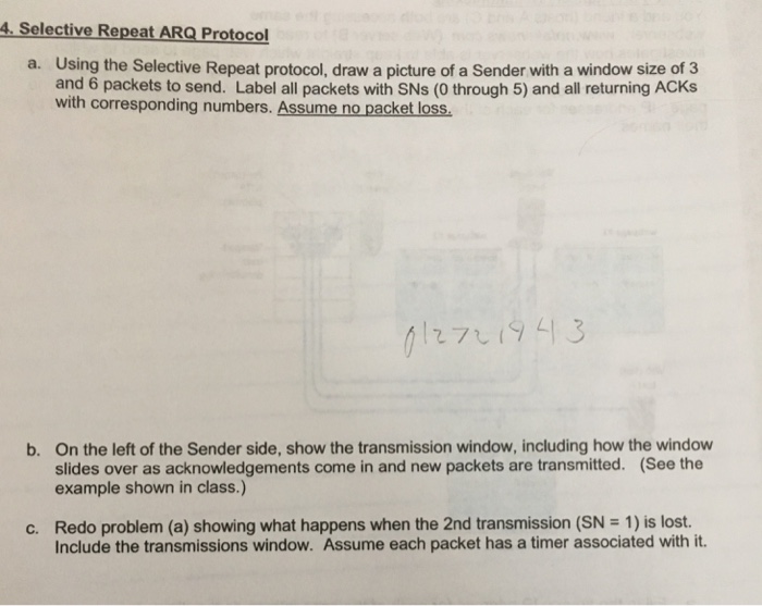 Solved Selective Repeat | Chegg.com