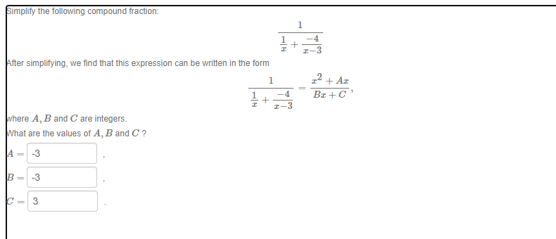 Solved + Simplify the following compound fraction: 1 -4 + | Chegg.com