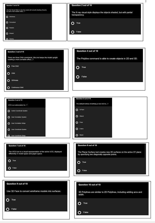 Solved Autodesk AutoCAD 3D , 3D Modeling PT Multiple | Chegg.com