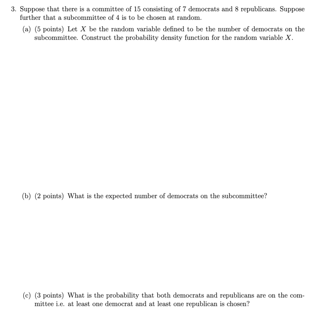 Solved Suppose that there is a committee of 15 ﻿consisting | Chegg.com