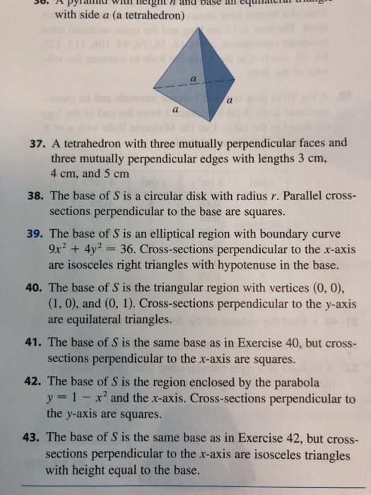 Solved with side a (a tetrahedron) 37. A tetrahedron with | Chegg.com