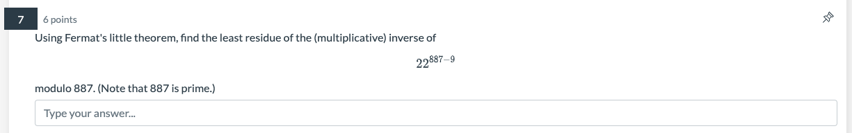 Solved Using Fermat's little theorem, find the least residue | Chegg.com