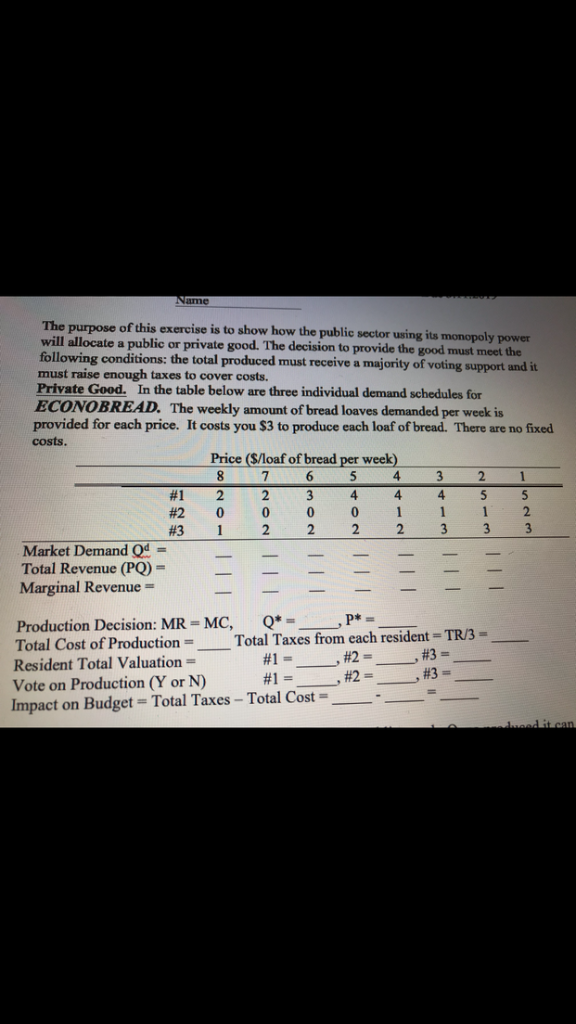 Solved: Name The Purpose Of This Exercise Is To Will Alloc... | Chegg.com