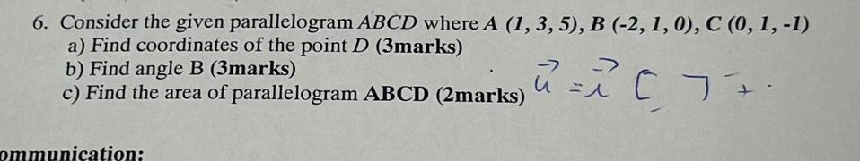 Solved 6. Consider the given parallelogram ABCD where | Chegg.com