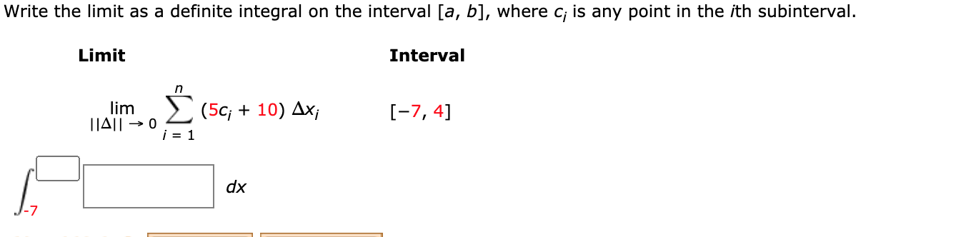 Solved Write the limit as a definite integral on the | Chegg.com