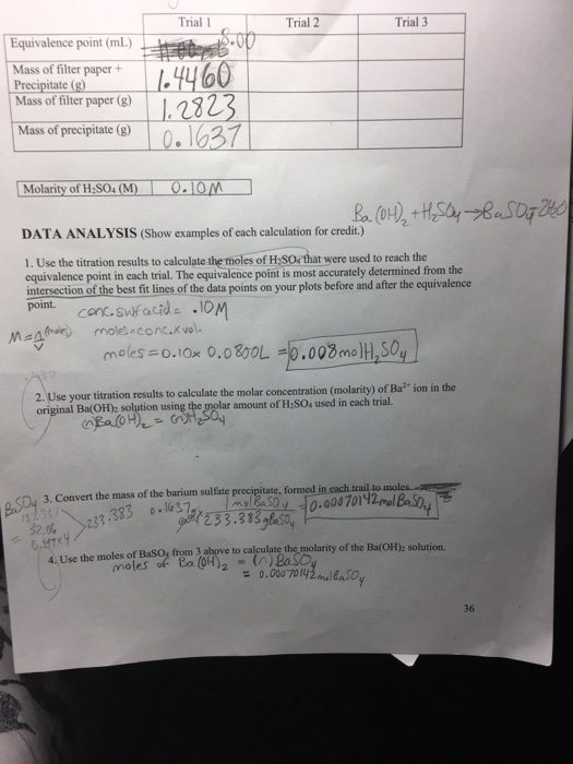 Solved Trial 2 T Trial 3 Trial 1 Equivalence point (mL) Mass | Chegg.com