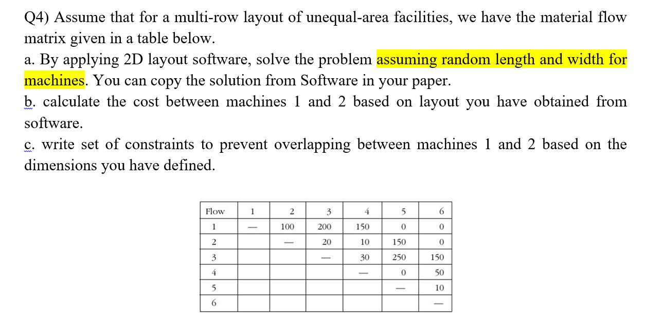 Q4) Assume that for a multi-row layout of | Chegg.com