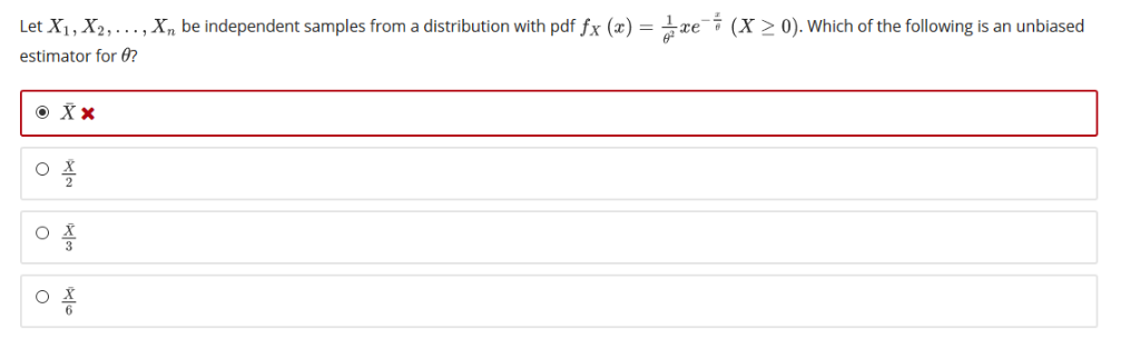 Solved Let Xi , X2, . . . , Xn be independent samples from a | Chegg.com Solved Let Xi , X2, . . . , Xn be independent samples from a | Chegg.com