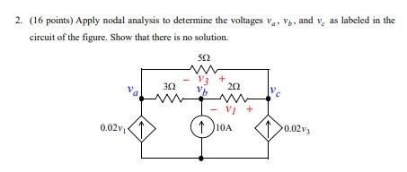 Solved 2. (16 points) Apply nodal analysis to determine the | Chegg.com