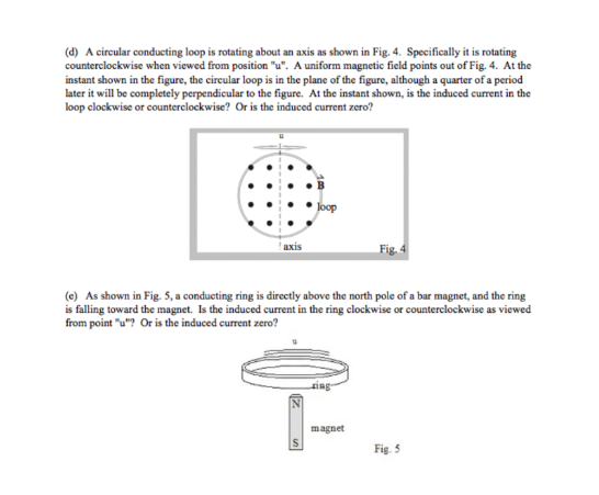 Solved d A circular conducting loop is rotating about an | Chegg.com