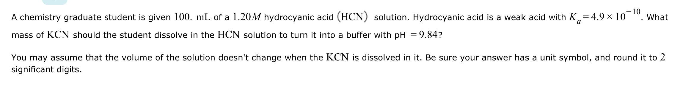 Solved A chemistry graduate student is given \\( 100 . | Chegg.com