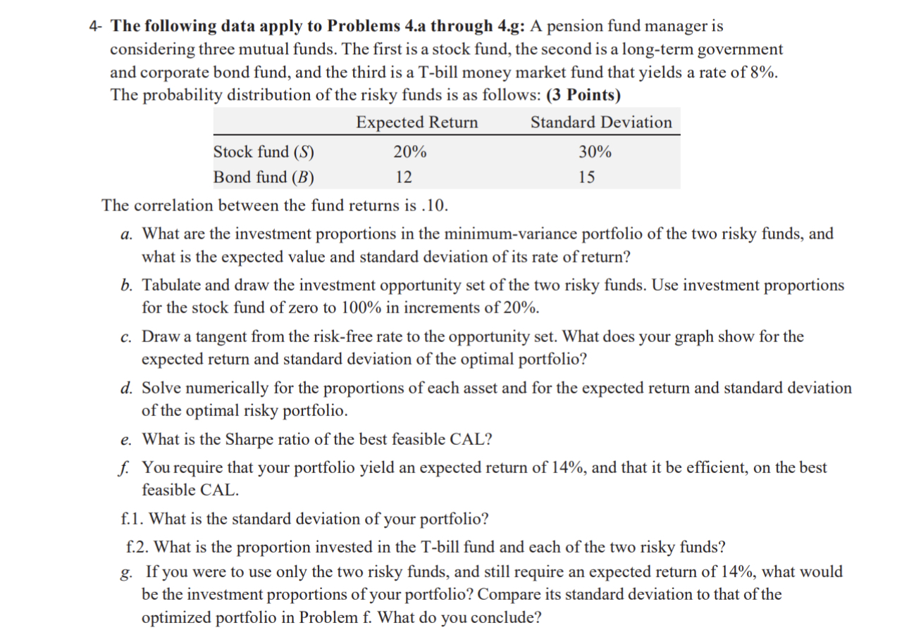 Solved The following data apply to Problems 4.a through 4.g: | Chegg.com
