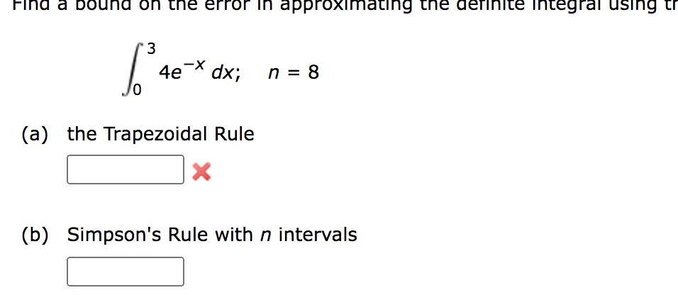Solved Not looking for the area using Trapezoidal and | Chegg.com