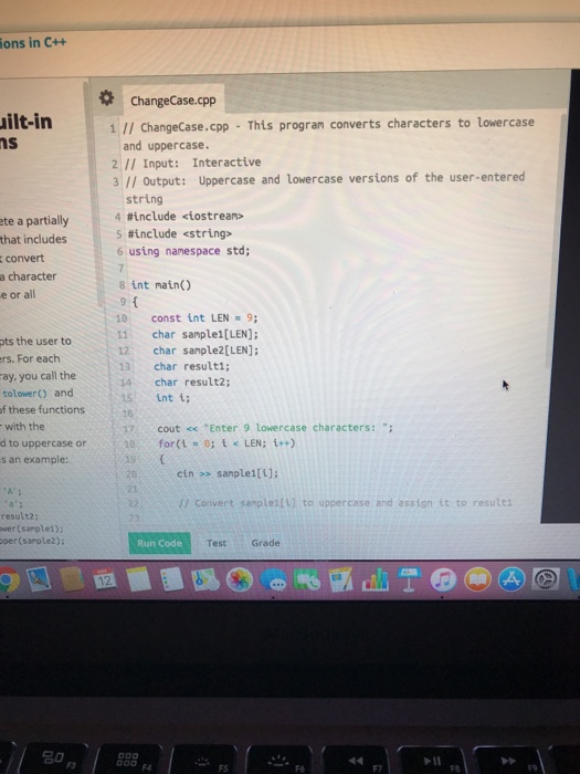 Solved ions in C++ ChangeCase.cpp 1// ChangeCase.cpp This | Chegg.com