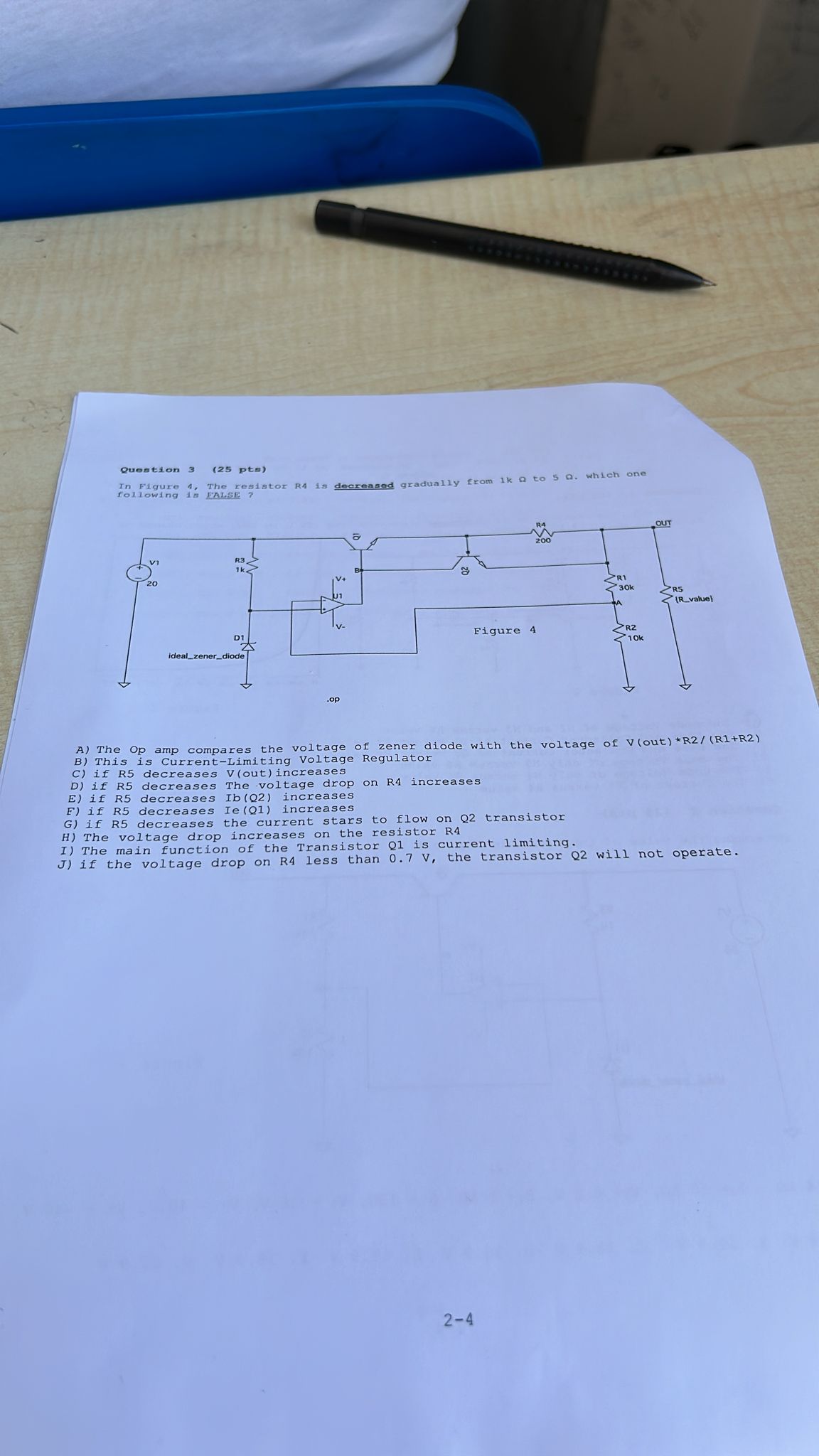 Question 3 (25 ﻿pts) ﻿In Figure 4, ﻿The resistor R4 | Chegg.com
