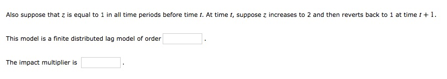Solved 3. Lag distributions and multipliers A general form | Chegg.com