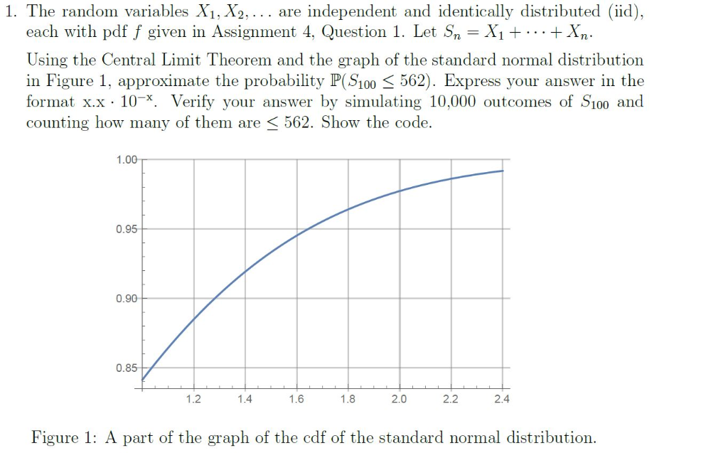 1. The random variables Xi, X2,... are independent | Chegg.com